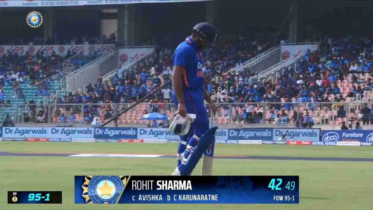 IND vs SL 2023, 3RD ODI: Rohit Sharma Wicket | BCCI.tv