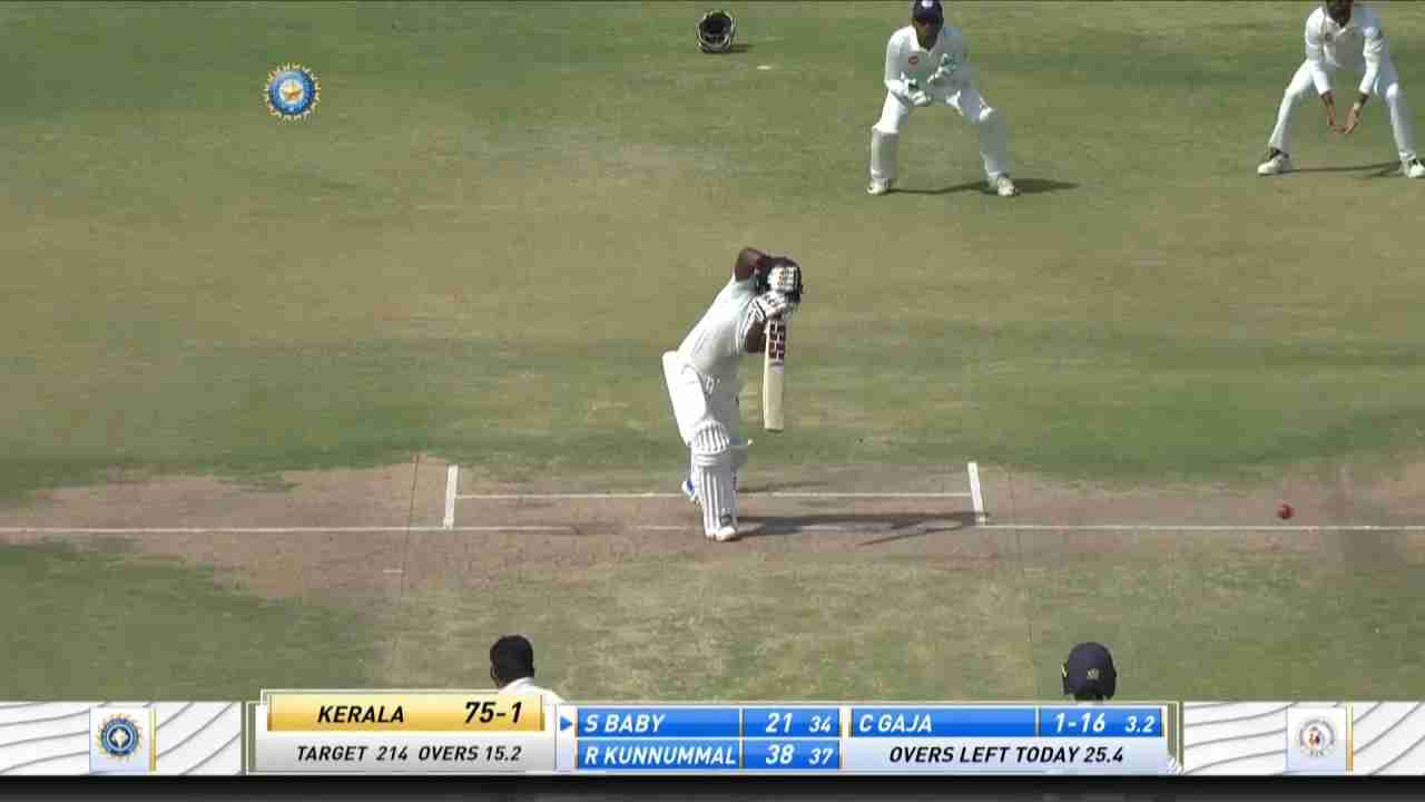 Kerala captain Sachin Baby's vital 62 (76) against Gujarat | BCCI.tv