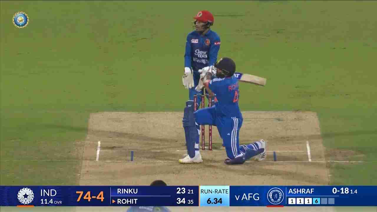IND vs AFG 2024, 3RD T20I: Rohit Sharma Six | BCCI.tv