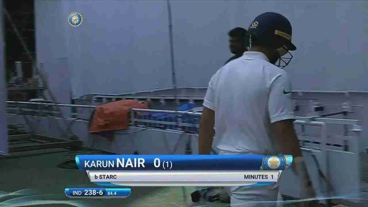 IND vs AUS 2017 - 2nd Test day 4 : Karun Nair Wicket | BCCI.tv