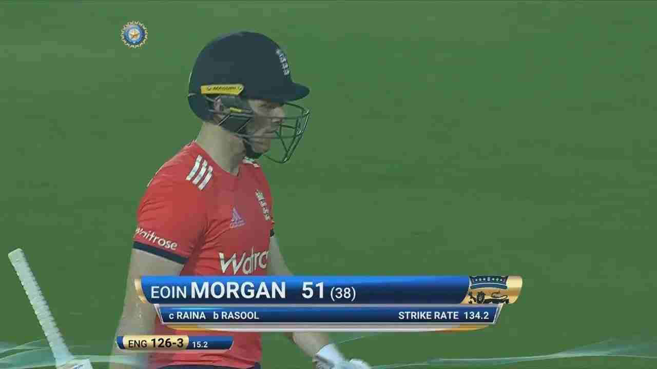 IND vs ENG 2017, 1st T20I : Eoin Morgan Wicket | BCCI.tv