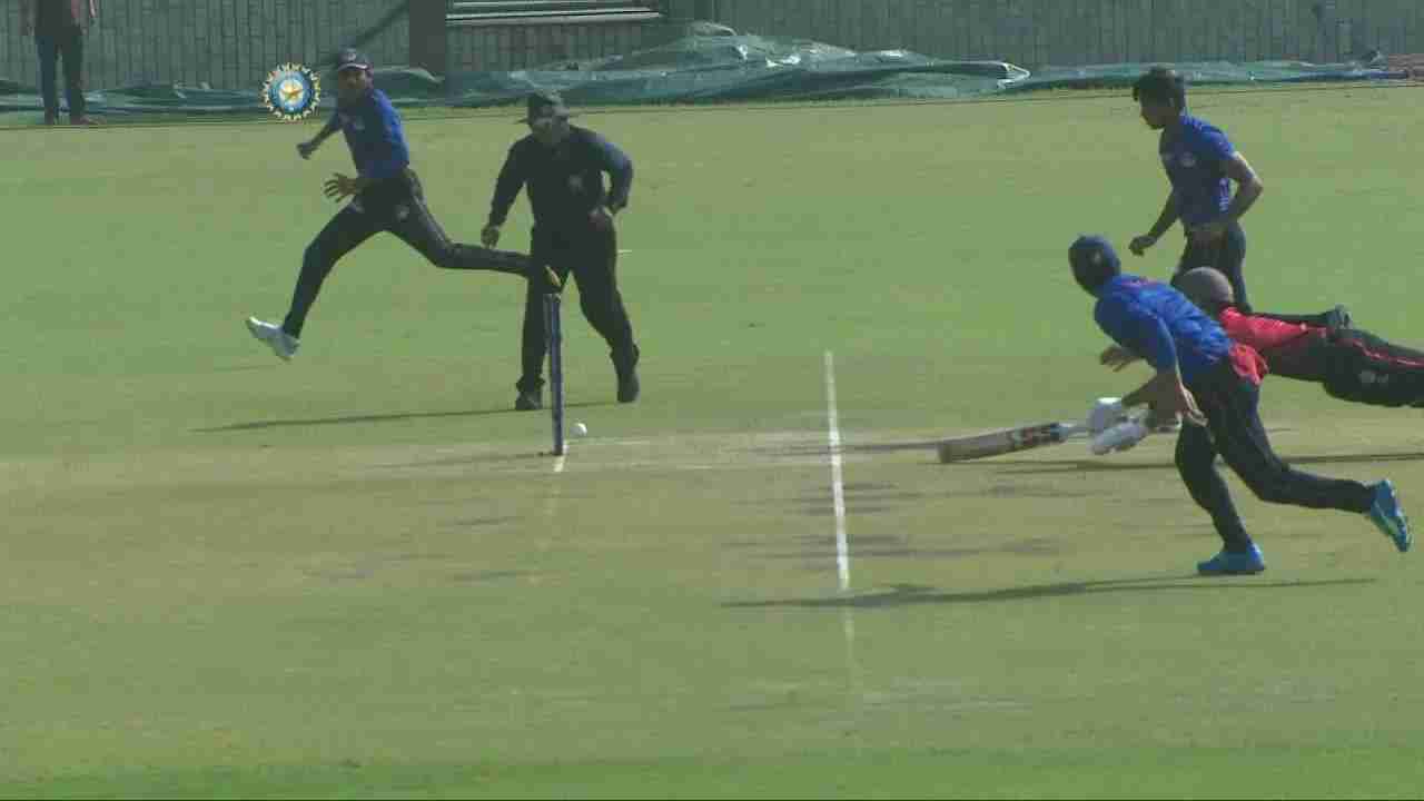 Sameer Choudhary's direct hit to run out Rahul Shah | BCCI.tv